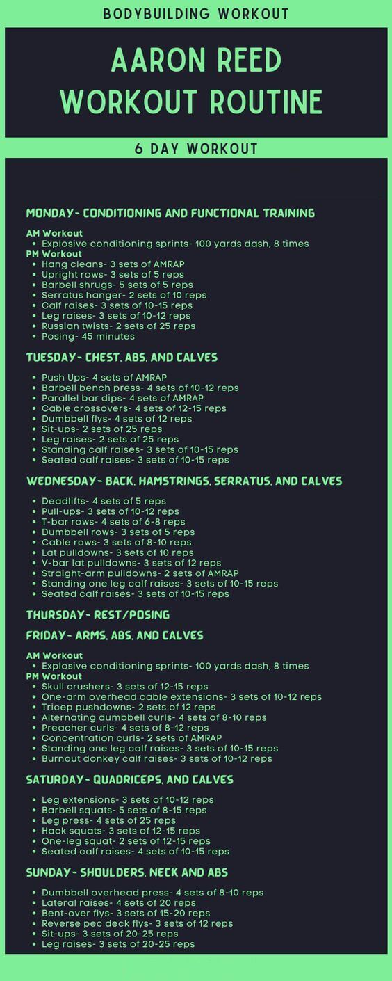 6 Day Gym Workout Schedule - Free PDF Version Available!